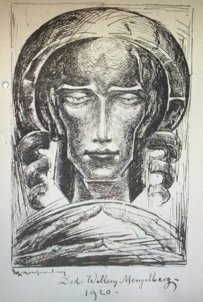 Portret Willem Mengelberg 1920 - Jan Toorop